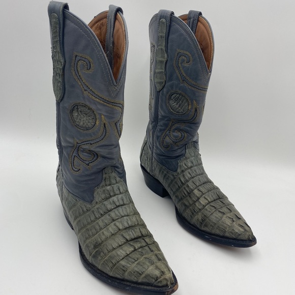 Dos de Oro | Shoes | Dos De Oro Cayman Leather Western Cowboy Boots Sz ...